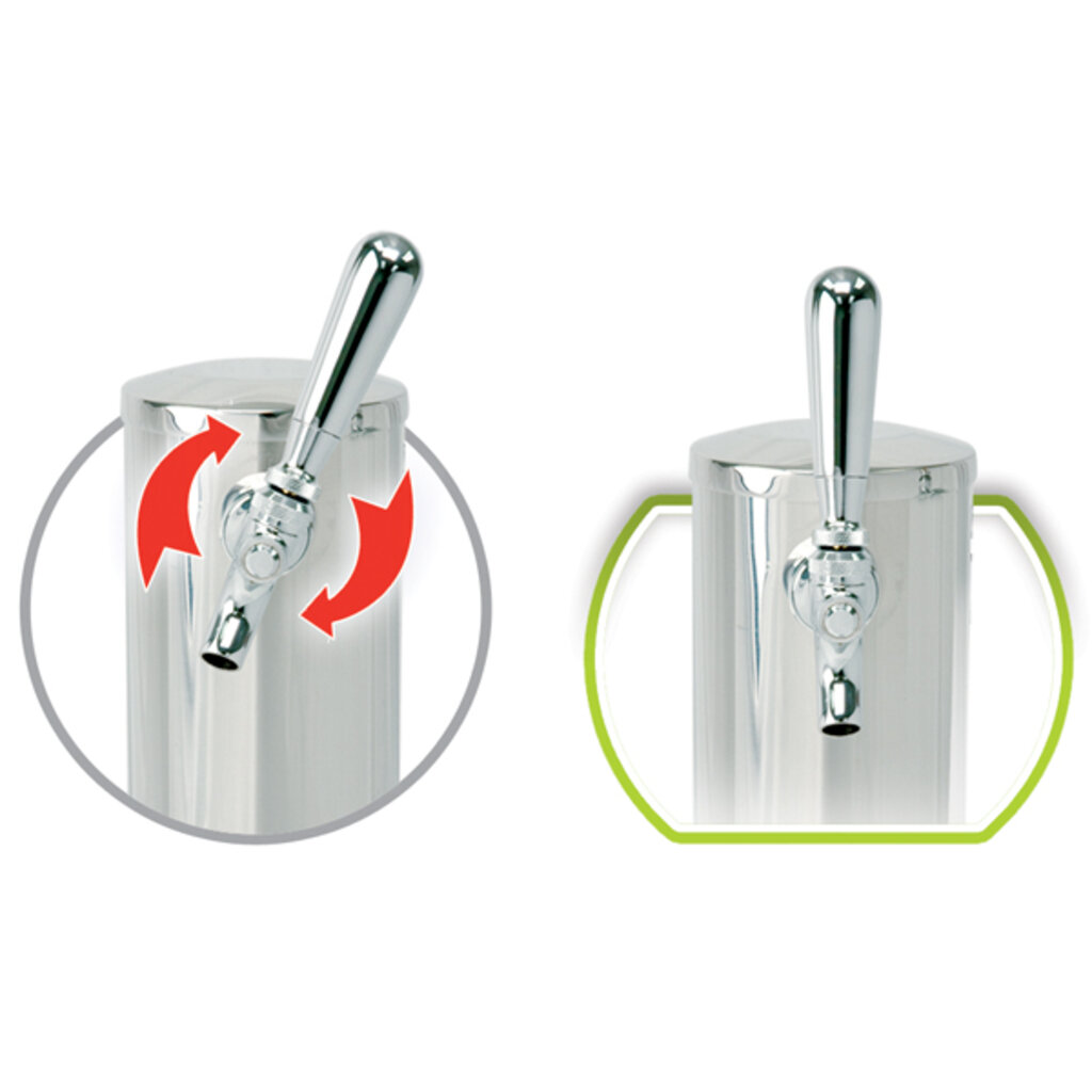 Stainless Steel Beer Faucet Shank Assembly 2-1/8"L with 1/4"