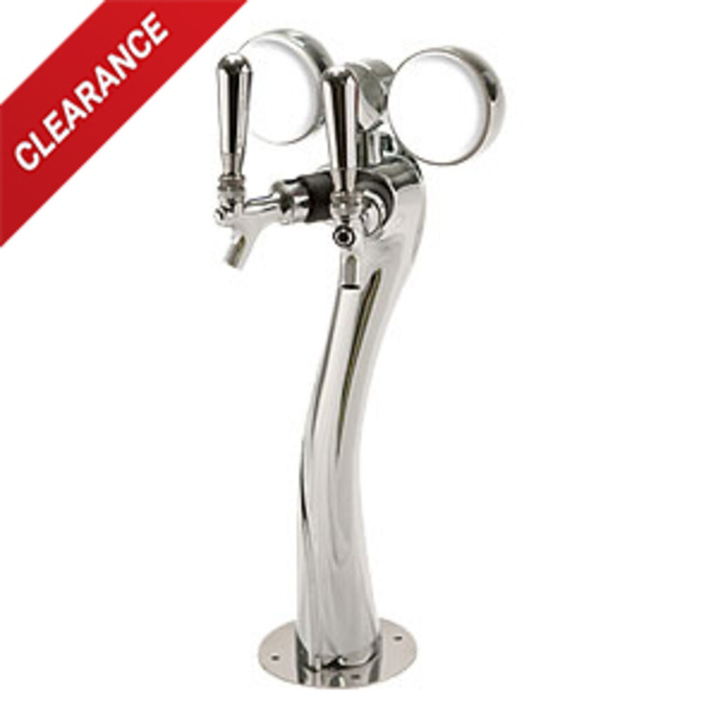 Premium Lucky Two Tap Tower – Air Cooled - Chrome Finish