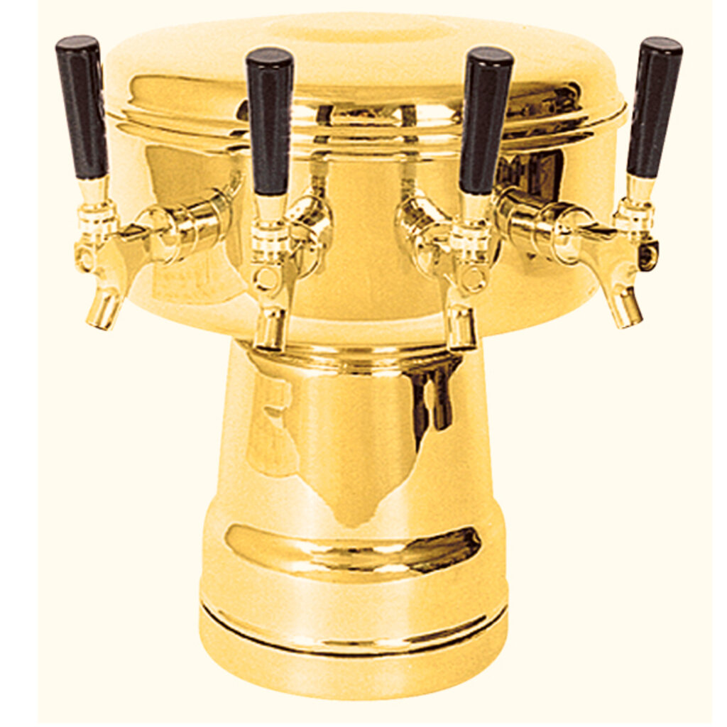 4 Faucet Mushroom Tower – PVD Brass