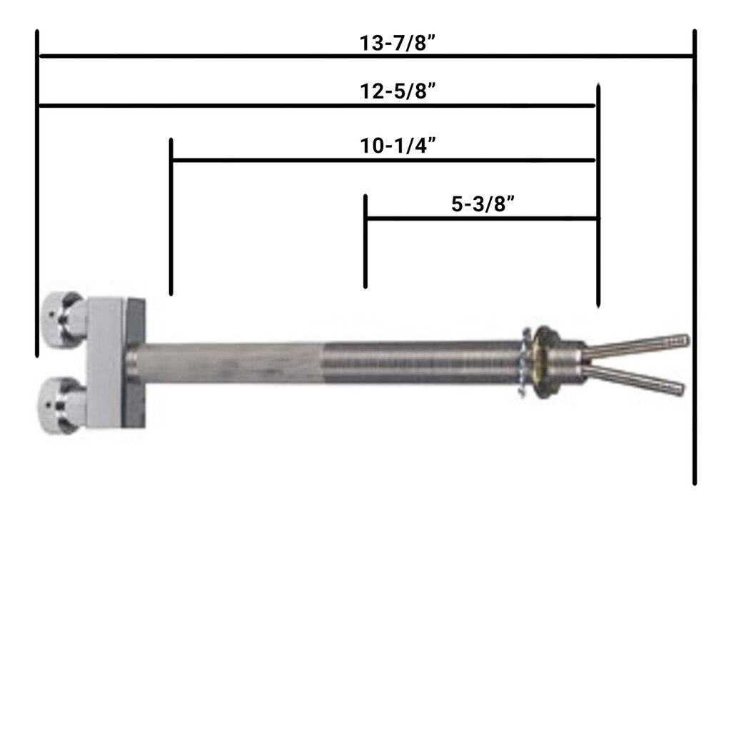 Best Beer Tap Dual Faucet Shank - 10-1/4"L with 3/16" Bore